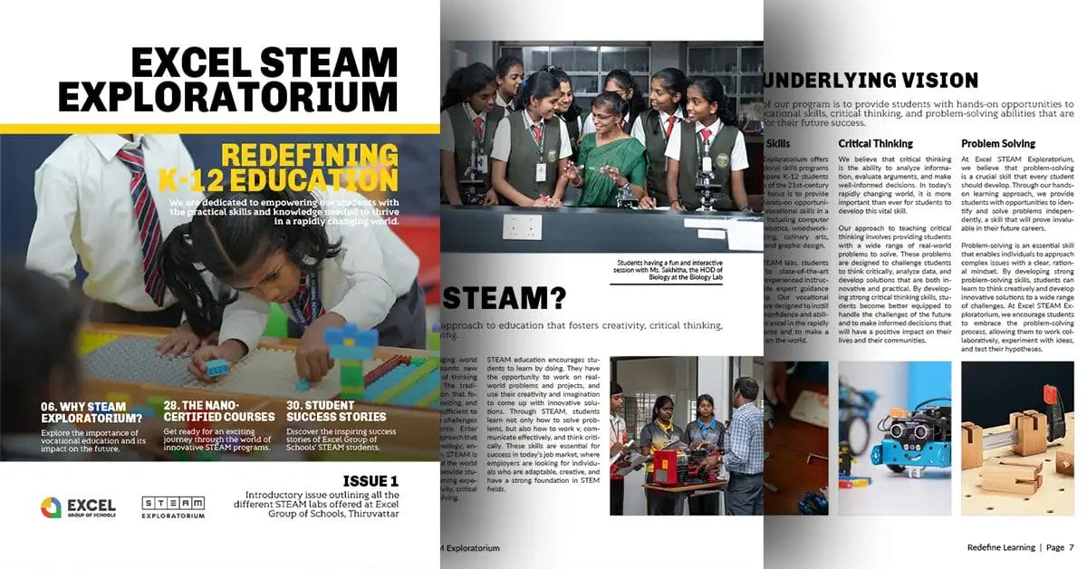 The Release of Excel STEAM Magazine #1 | Excel Group of Schools